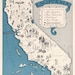 1930's Vintage CALIFORNIA State Map Animated Cartoon Map - Etsy