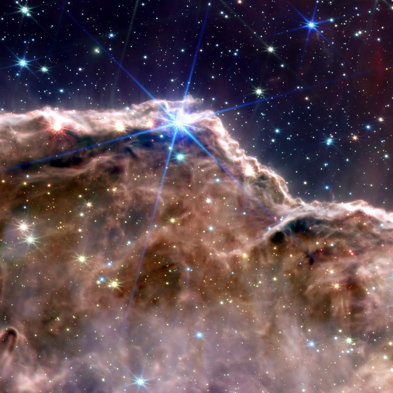 James Webb NASA Space Telescope Cosmic Cliffs Carina Nebula - Etsy