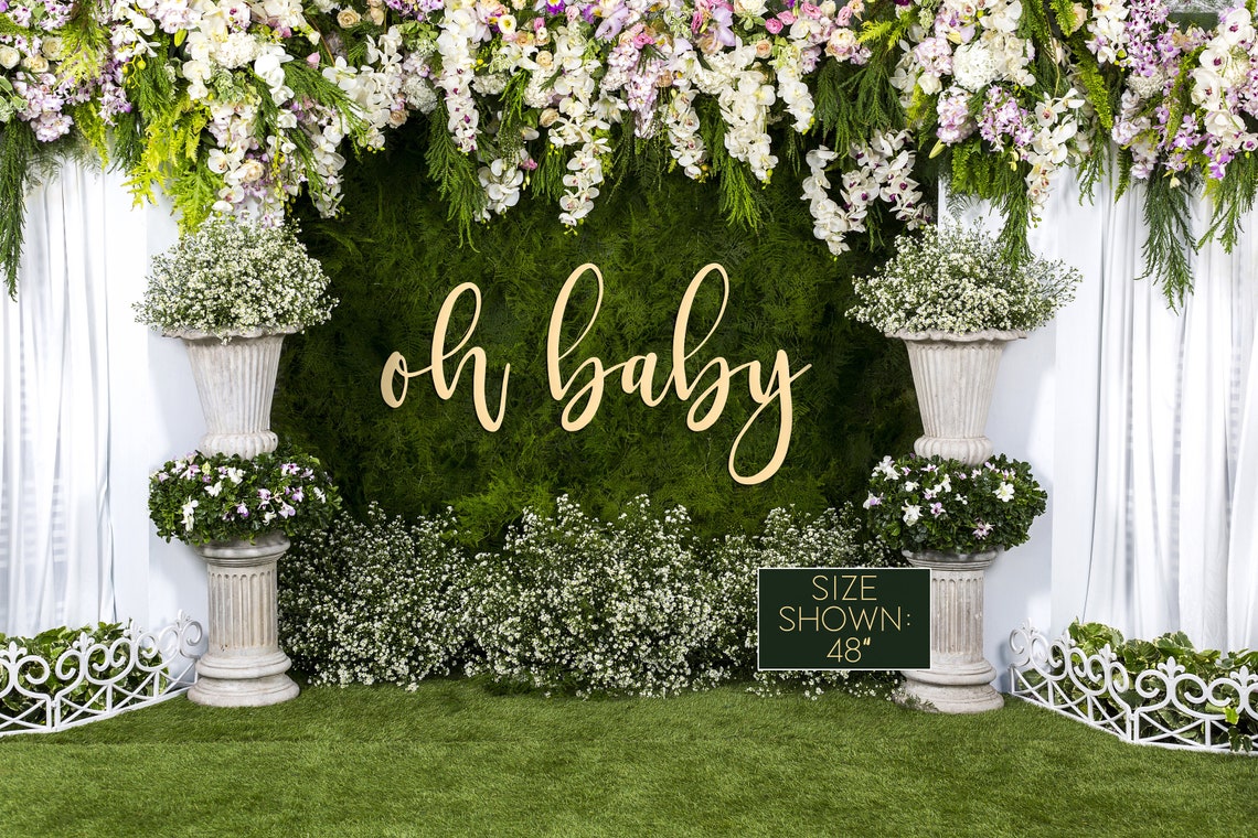Oh Baby Back Drop Oh Baby Wooden Cutout Oh Baby Baby Shower - Etsy