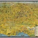 1930's LOS ANGELES Pictorial Map Art, Where to Go in LA, Old Time ...