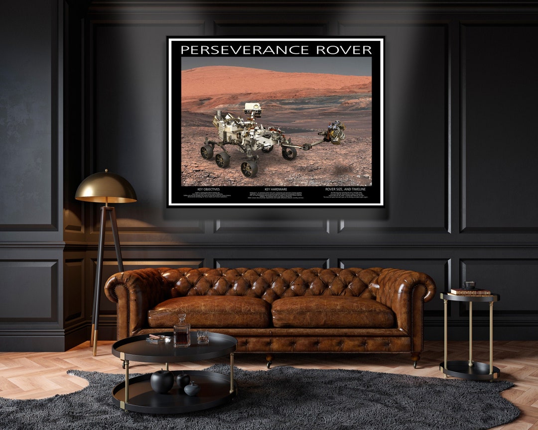 Mars Perseverance Rover NASA Print Space Planet Poster Nature Art Print ...