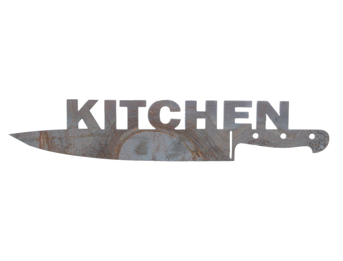 Unique Kitchen Sign Knife Sign Handcrafted Plasma Cut Rustic - Etsy
