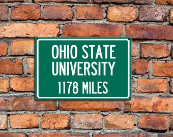 Personalized University/college Highway Distance Sign - Etsy