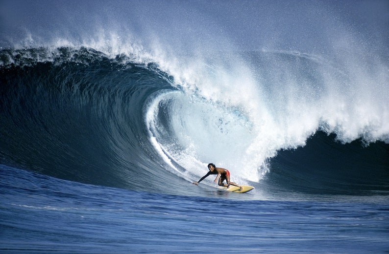 Mark Foo Vintage Surf Print Surfing Dan Merkel Photo, Hawaii, Surfers ...
