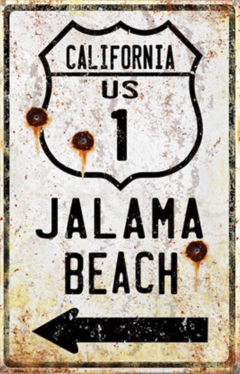 Personalized Metal Highway Sign With Bullet Holes Name State | Etsy