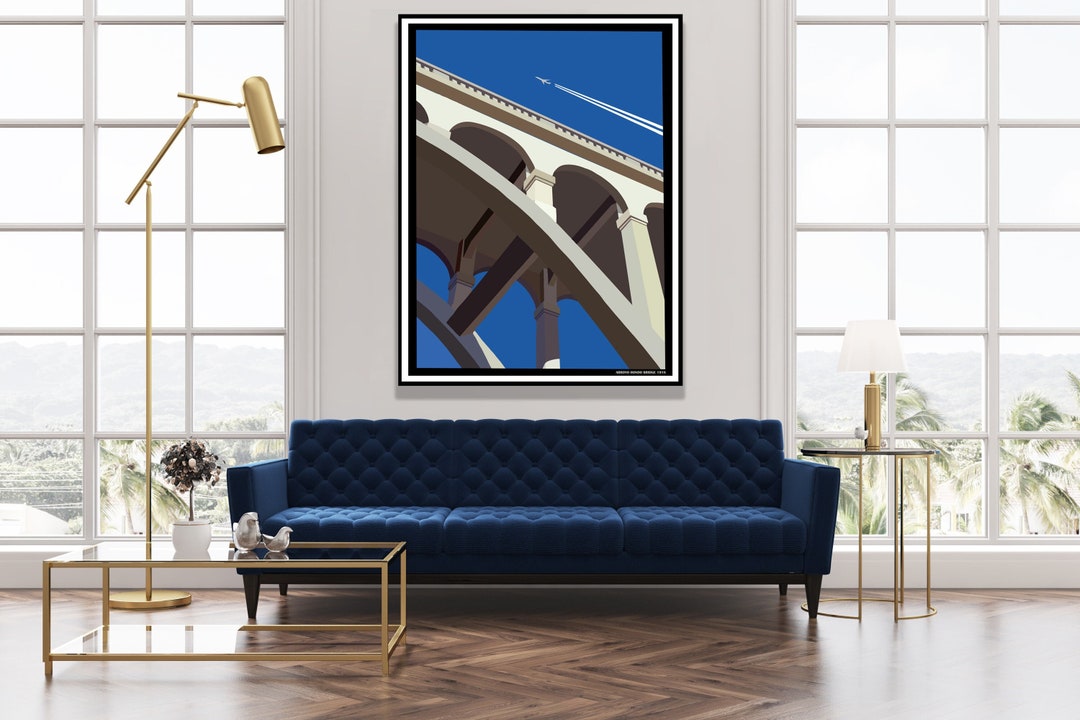 Old US 101 ARROYO HONDO Bridge Poster Print, Gaviota Santa Barbara ...