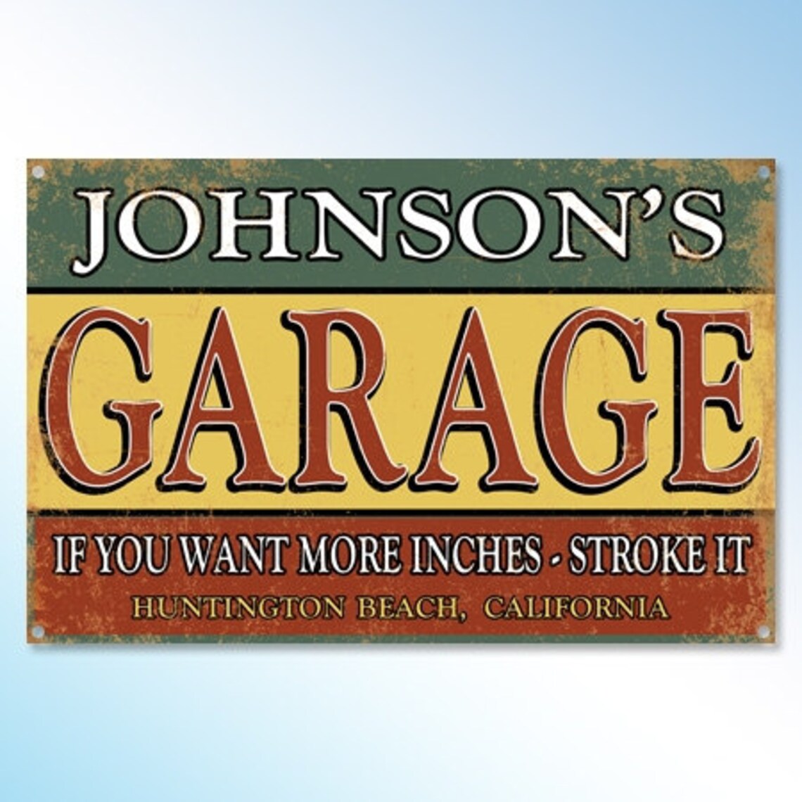 Personalized Funny Metal Garage Sign 999-00153 Mechanic - Etsy