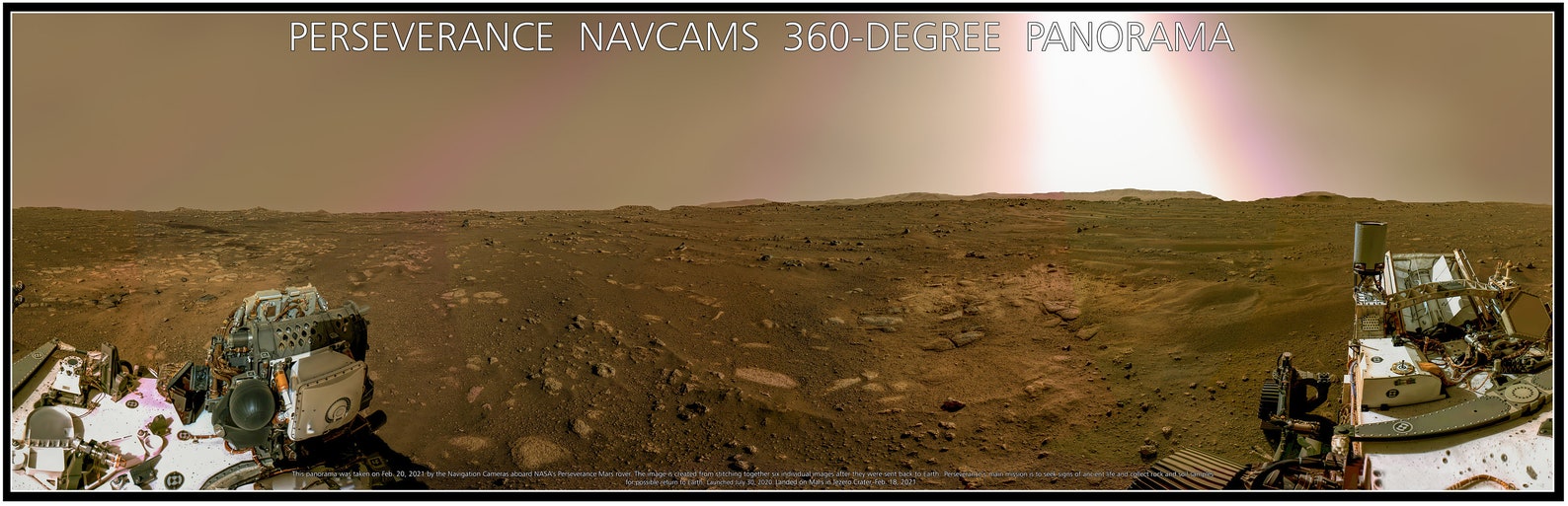 NASA PERSEVERANCE Rover Panorama 2021, Mars Landing Exploration, NASA ...