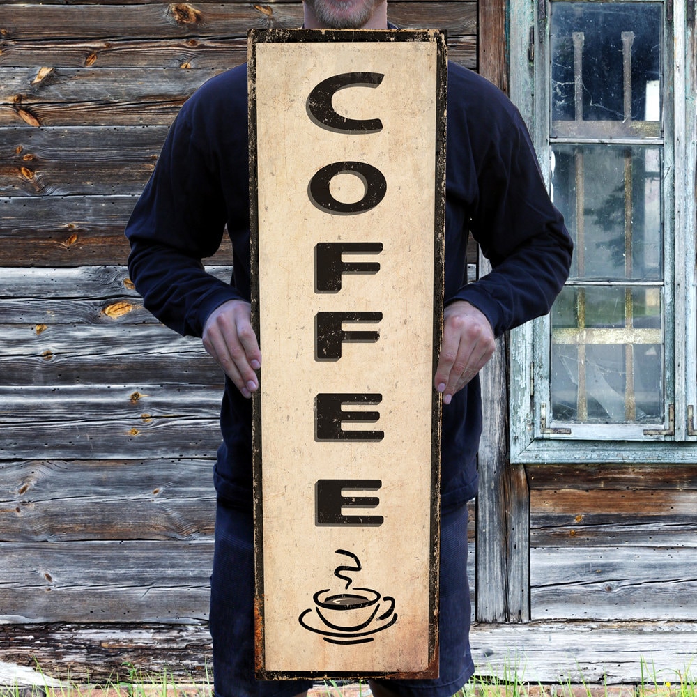 Handcrafted Vintage Coffee Sign Aluminum Sign - Etsy