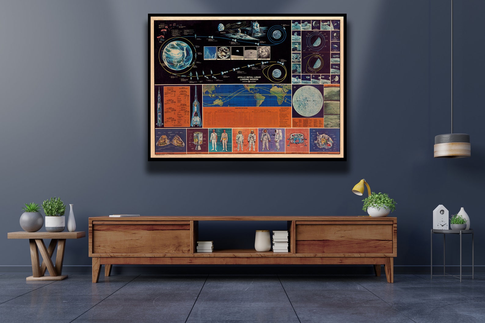 NASA Flight Plan General Electric Apollo Initial Lunar - Etsy