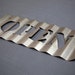 Rectangle Open or Closed Sign Vintage Plasma Cut Corrugated Steel Open ...