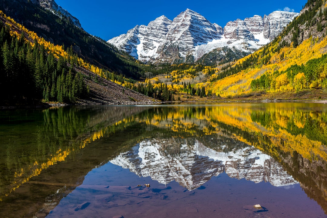 Maroon Bells Colorado by Dan Merkel Photography Print Poster Canvas or ...