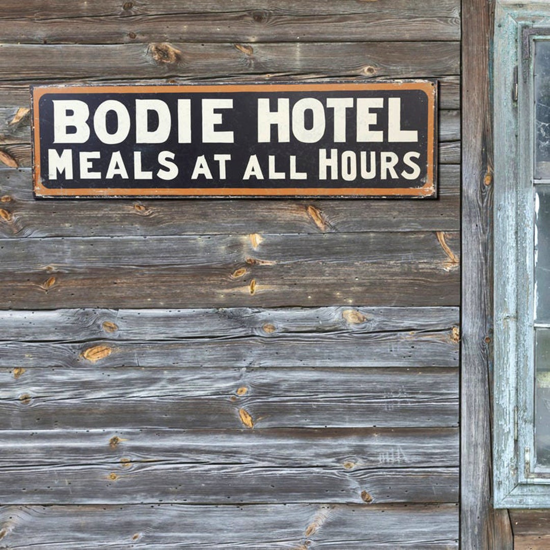Handcrafted Vintage Bodie Hotel Sign Rustic Old Style Antique Cool Sign ...