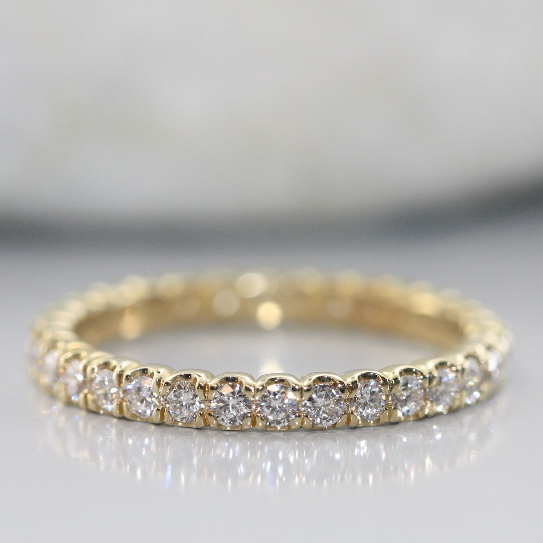 Diamond Eternity Band in 14K Yellow Gold Diamond Anniversary Ring ...