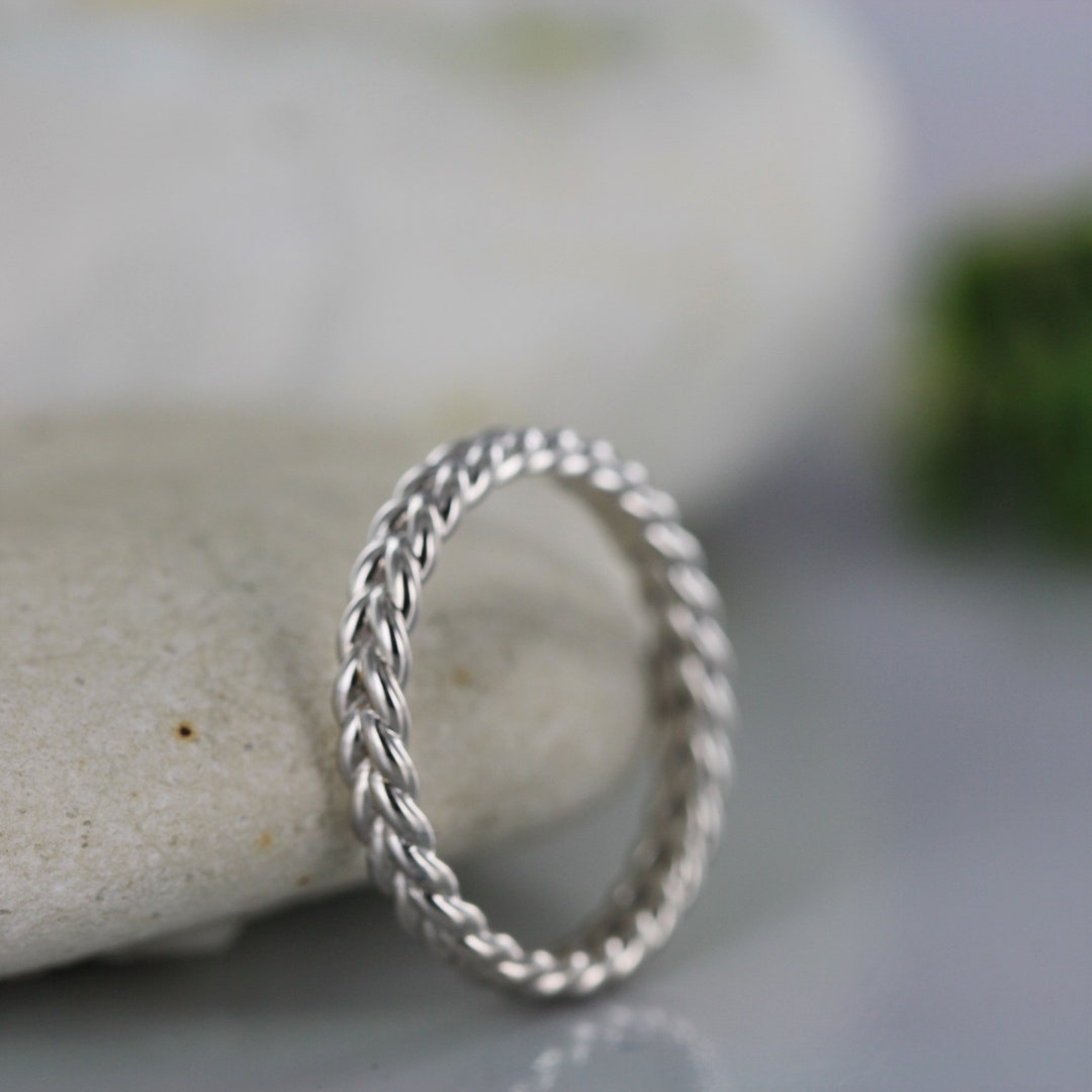 Love Rope Braided Wedding Ring in 14K Solid Gold - Etsy