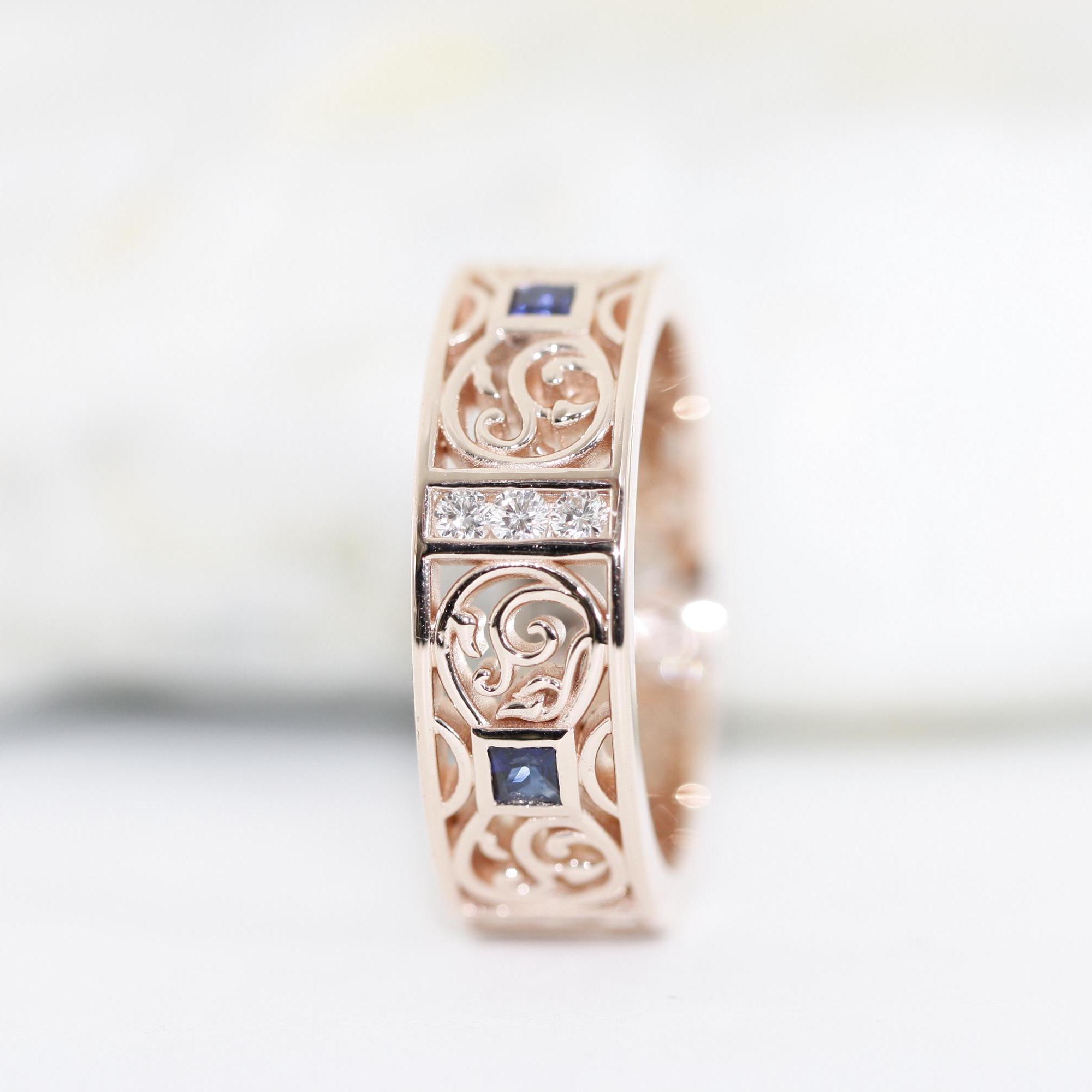 De Love Celtic Knot Wedding Promise Ring for Him 14K Solid Rose Gold - Etsy