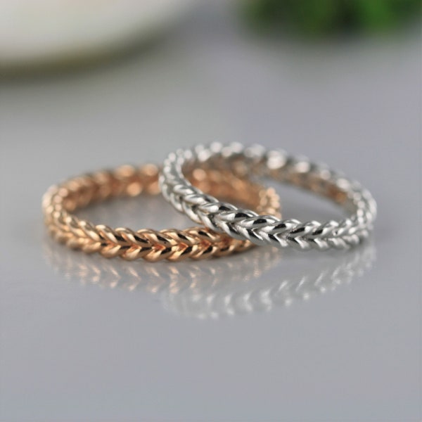 Braided Wedding Band - Etsy