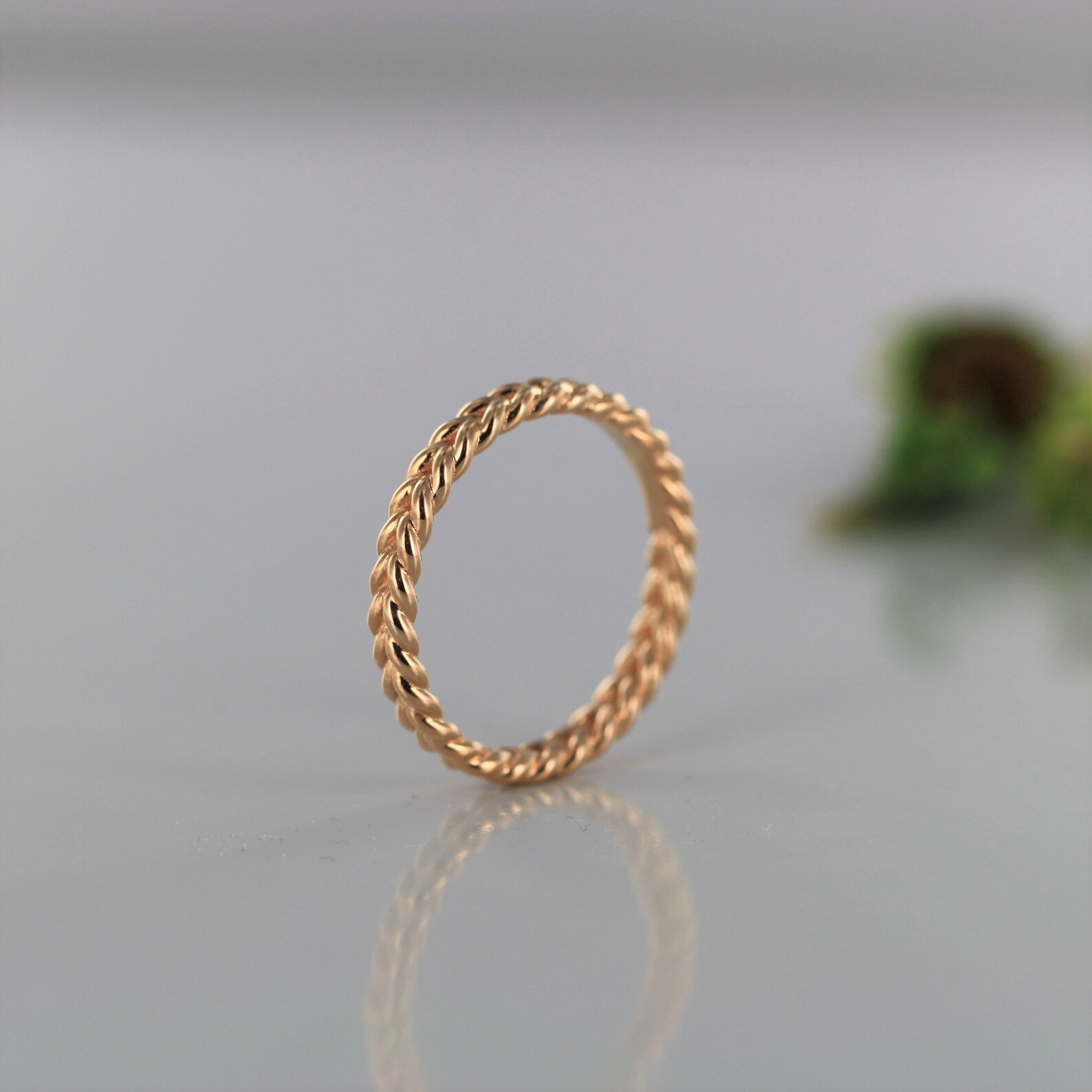 Love Rope 18K Gold Braided Wedding Band Unique Twisted Gold | Etsy