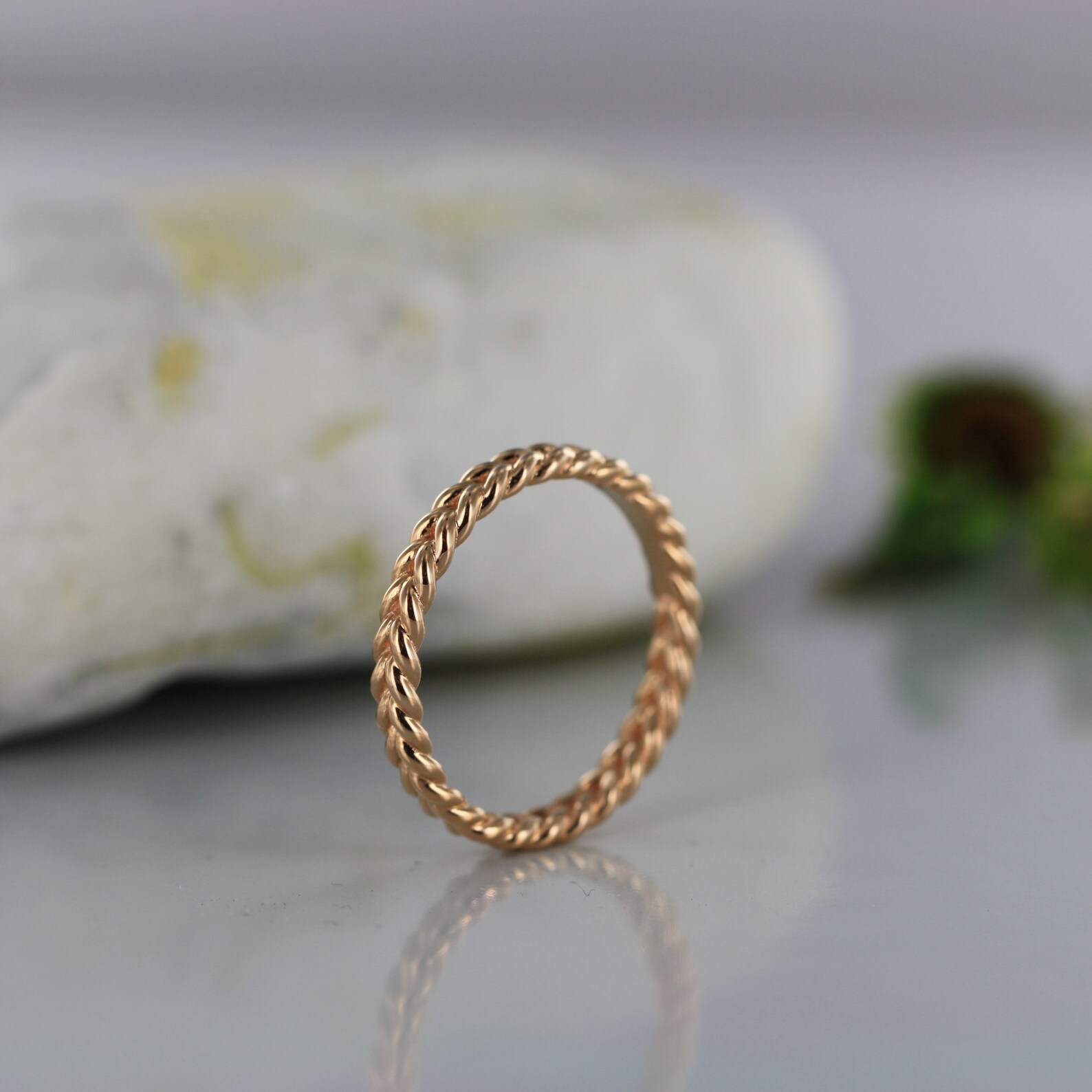 Love Rope 18K Gold Braided Wedding Band Unique Twisted Gold | Etsy