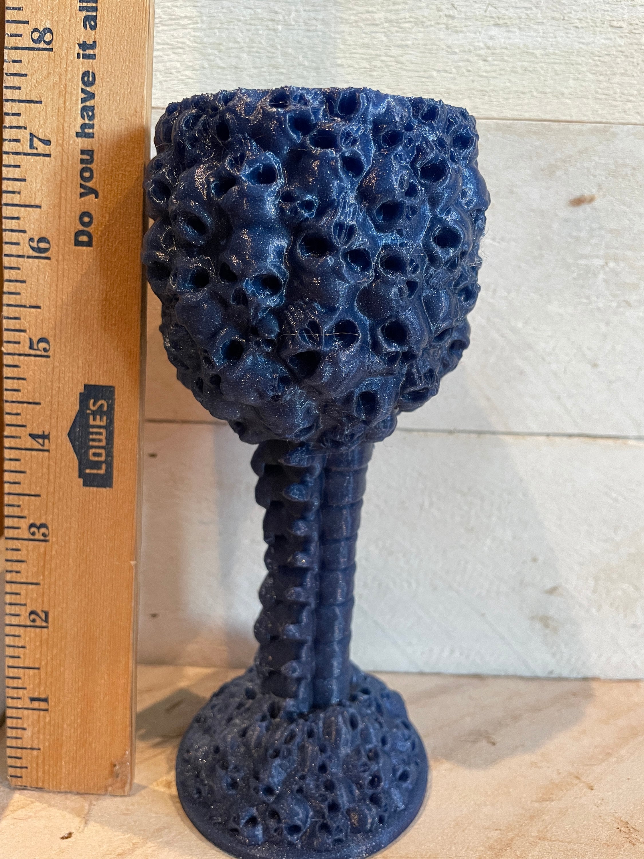 Hex3d Skull Chalice, Midnight Blue PLA Candle Holder - Etsy