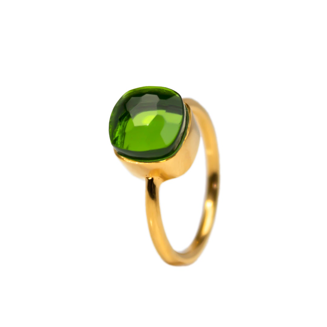 Peridot Ring Small - Peridot Green Ring - Peridot Gold - Green ...