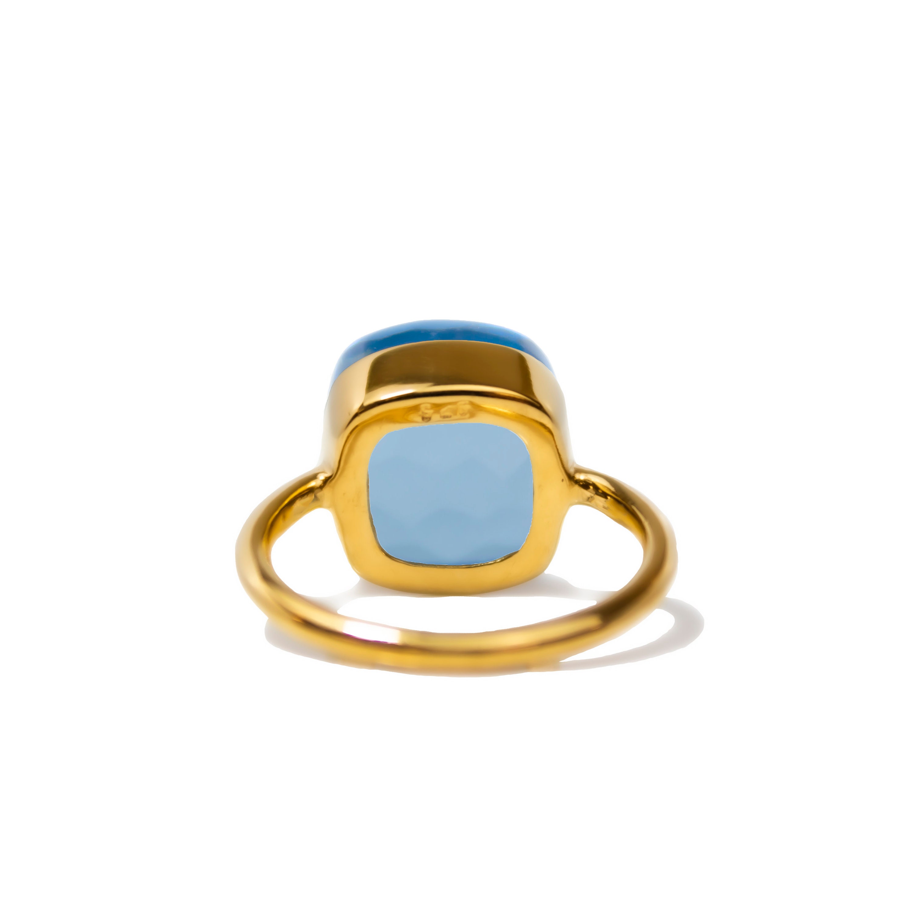 Swiss Blue Topaz Ring Large Square Topaz Quartz Ring - Etsy