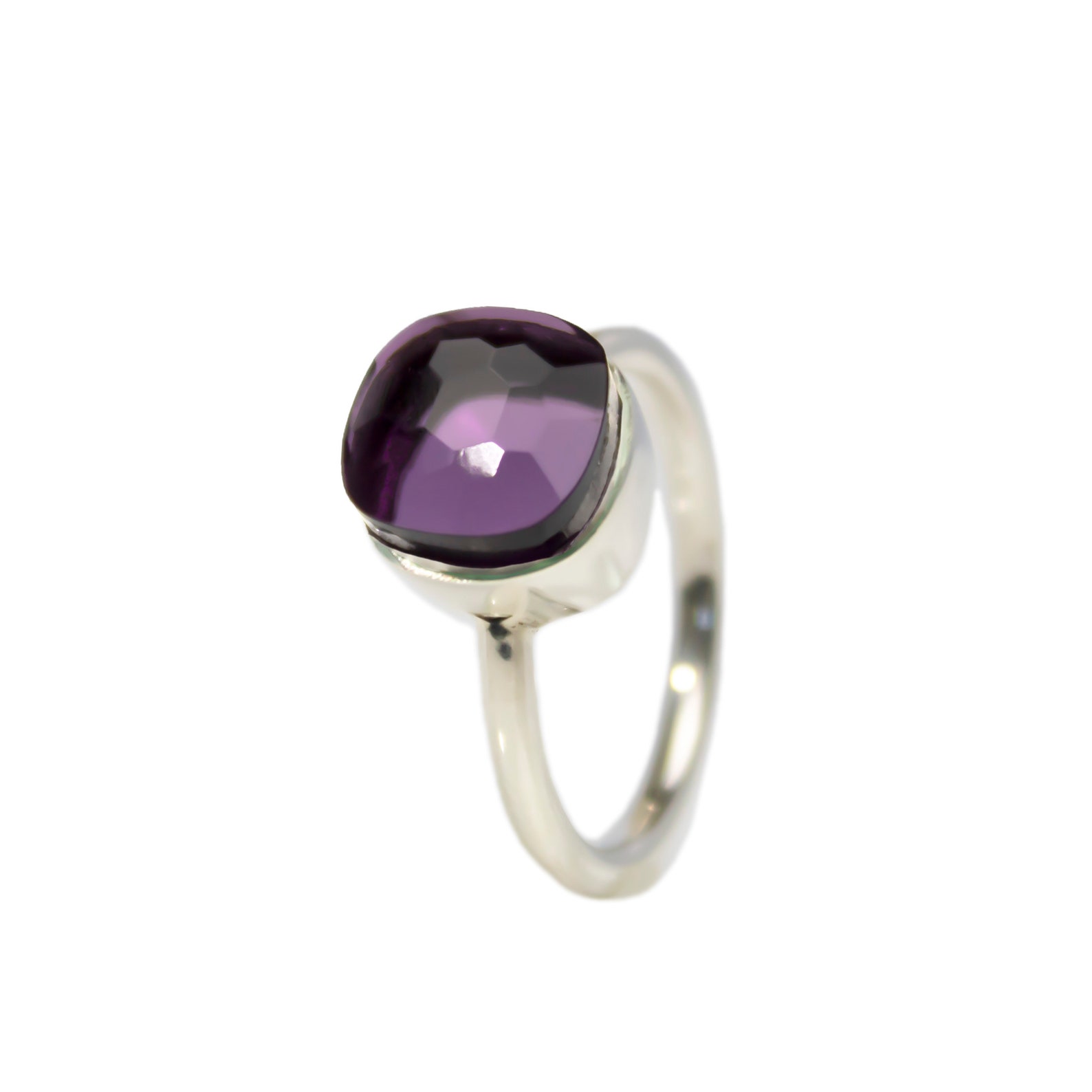 Purple Amethyst Ring Small - Purple Quartz Ring - February Birthstone ...