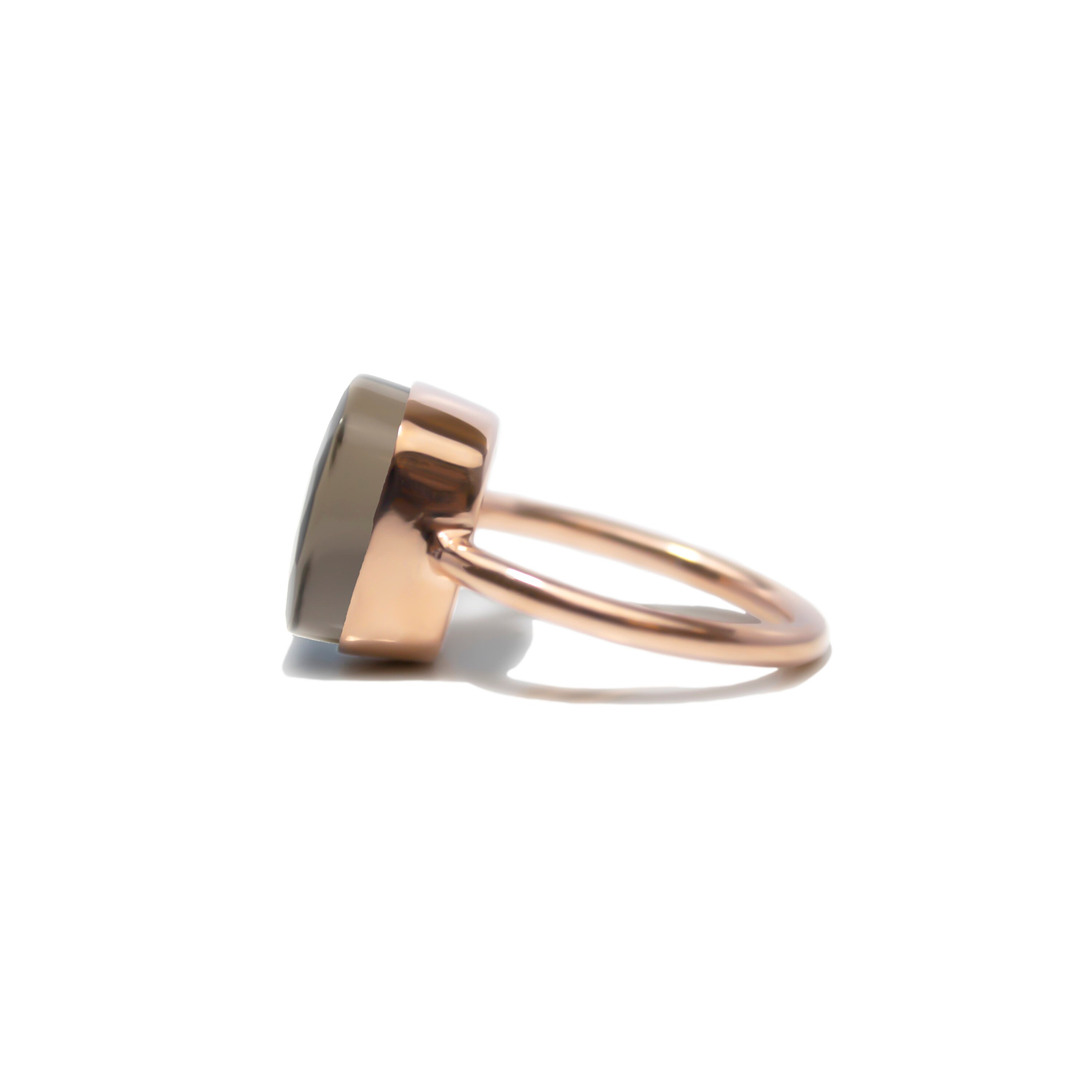 Smoky Quartz Ring Large - Square Gemstone Ring - Colorful Stack Ring ...