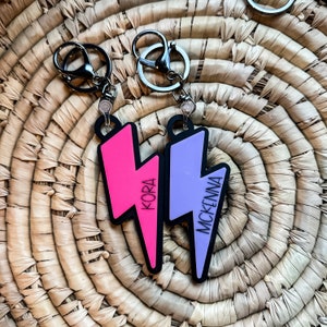Lightening Bolt Keychain - Etsy