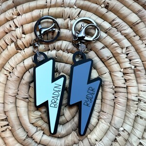 Lightening Bolt Keychain - Etsy