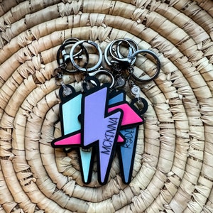 Lightening Bolt Keychain - Etsy
