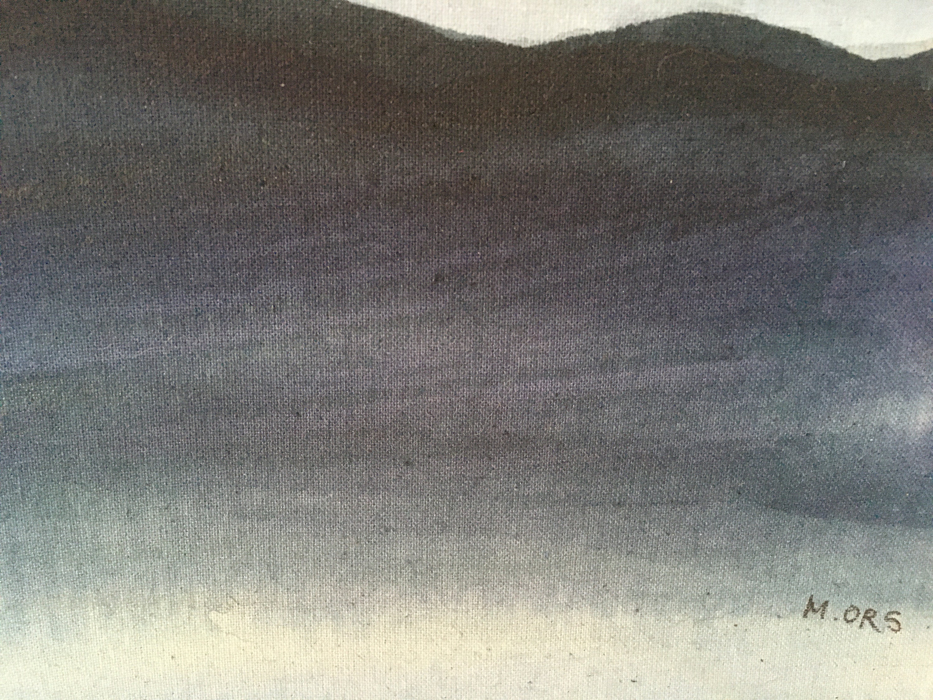 Original Landscape Sunset Winter on Mountains Ink on Canvas. - Etsy