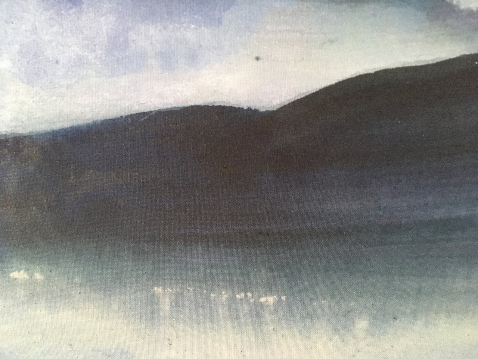 Original Landscape Sunset Winter on Mountains Ink on Canvas. - Etsy