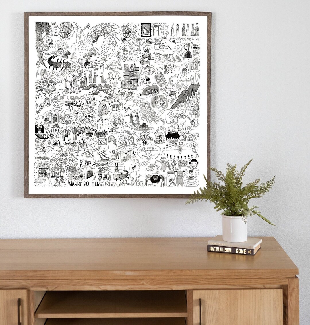 Harry Potter 4 Summary Drawing - Etsy