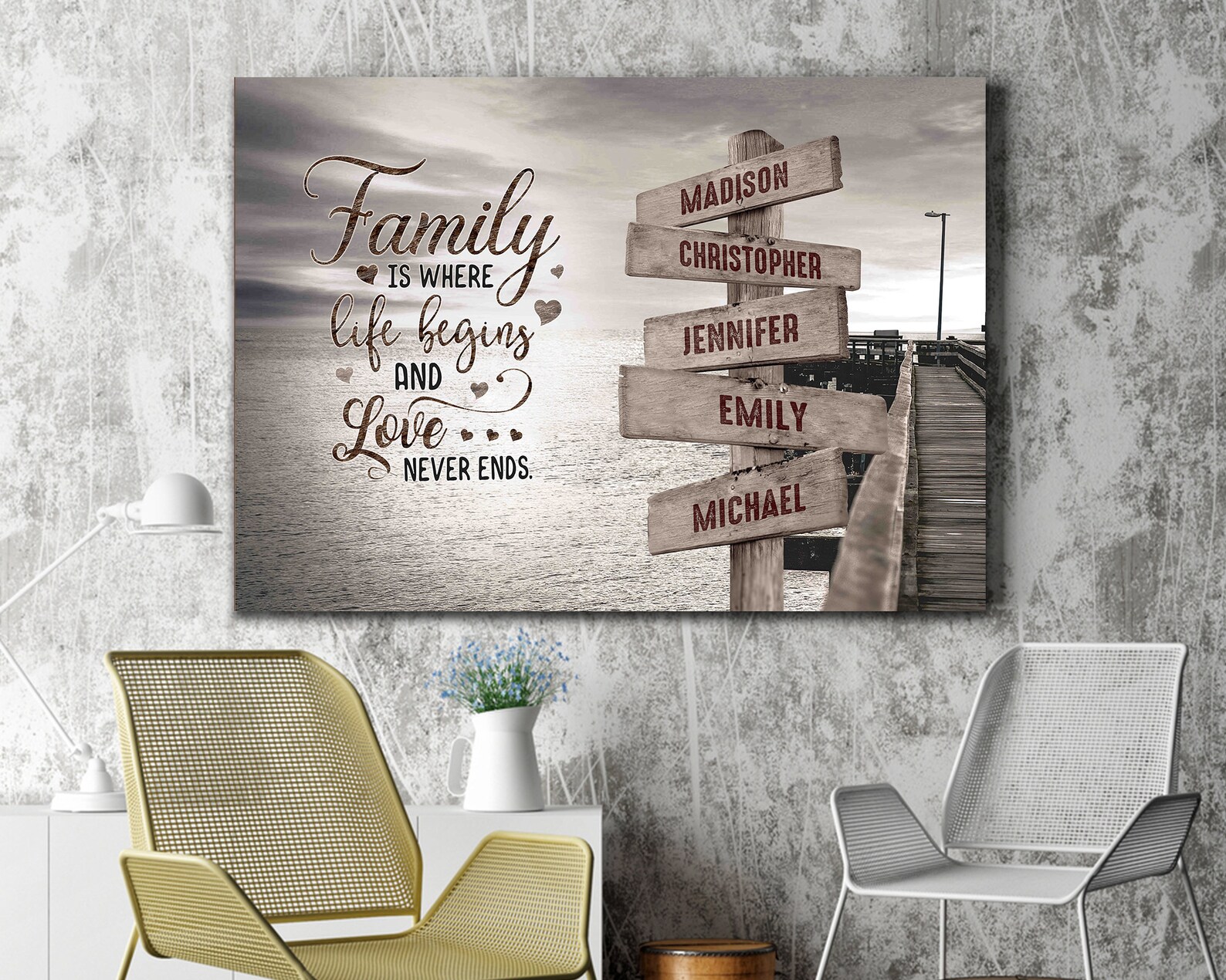 Personalized Signpost Multi-Names Canvas Street Sign Names | Etsy Personalized Signpost Multi-Names Canvas Street Sign Names | Etsy