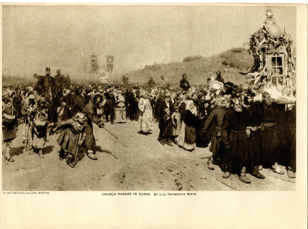 1917 Church Parade in Kursk Painted by Ilya Yefimovich Repin Art ...