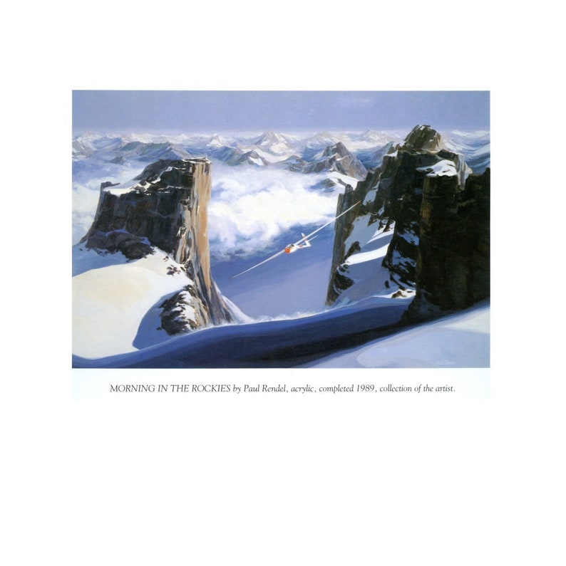 Concept 70 Sailplane – MORNING in THE ROCKIES Bookplate Art Print ...