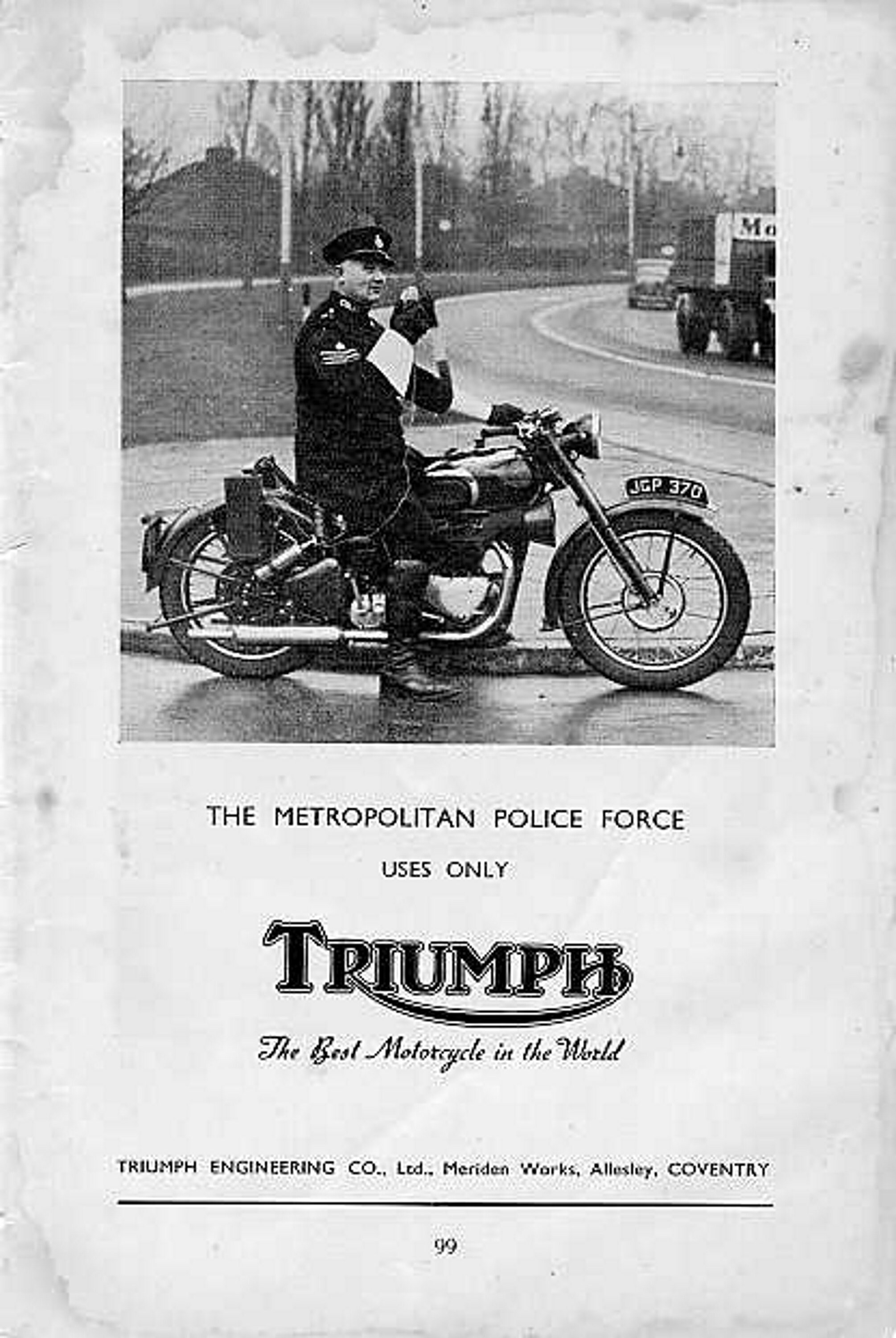 Vintage Triumph Motorcycle Ads