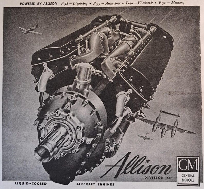 Background for Percision - 1944 Allison Aircraft Engine Print Ad 1B74 - Etsy