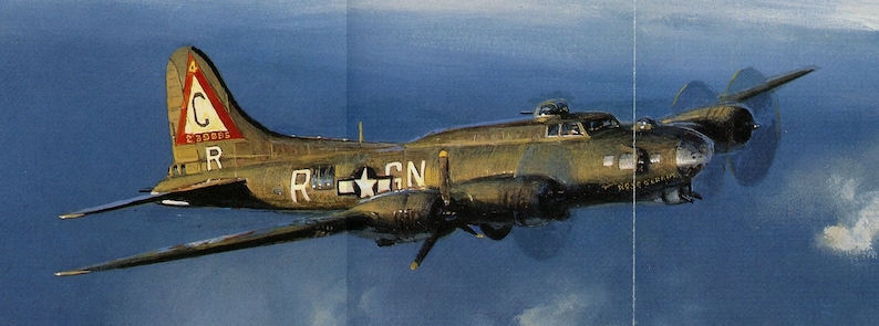 B-17 Flying Fortress WWII Art Print – Alone No More by William S ...