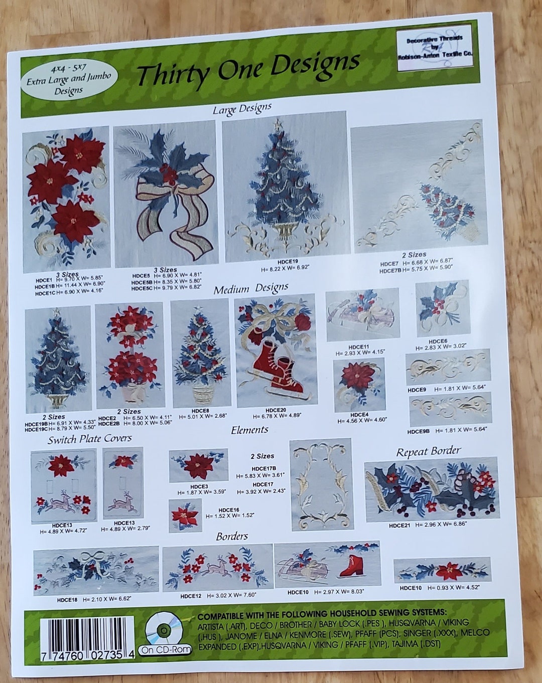 THIRTY ONE DESIGNS for Home Embroidery Machines – Christmas Elegance on ...
