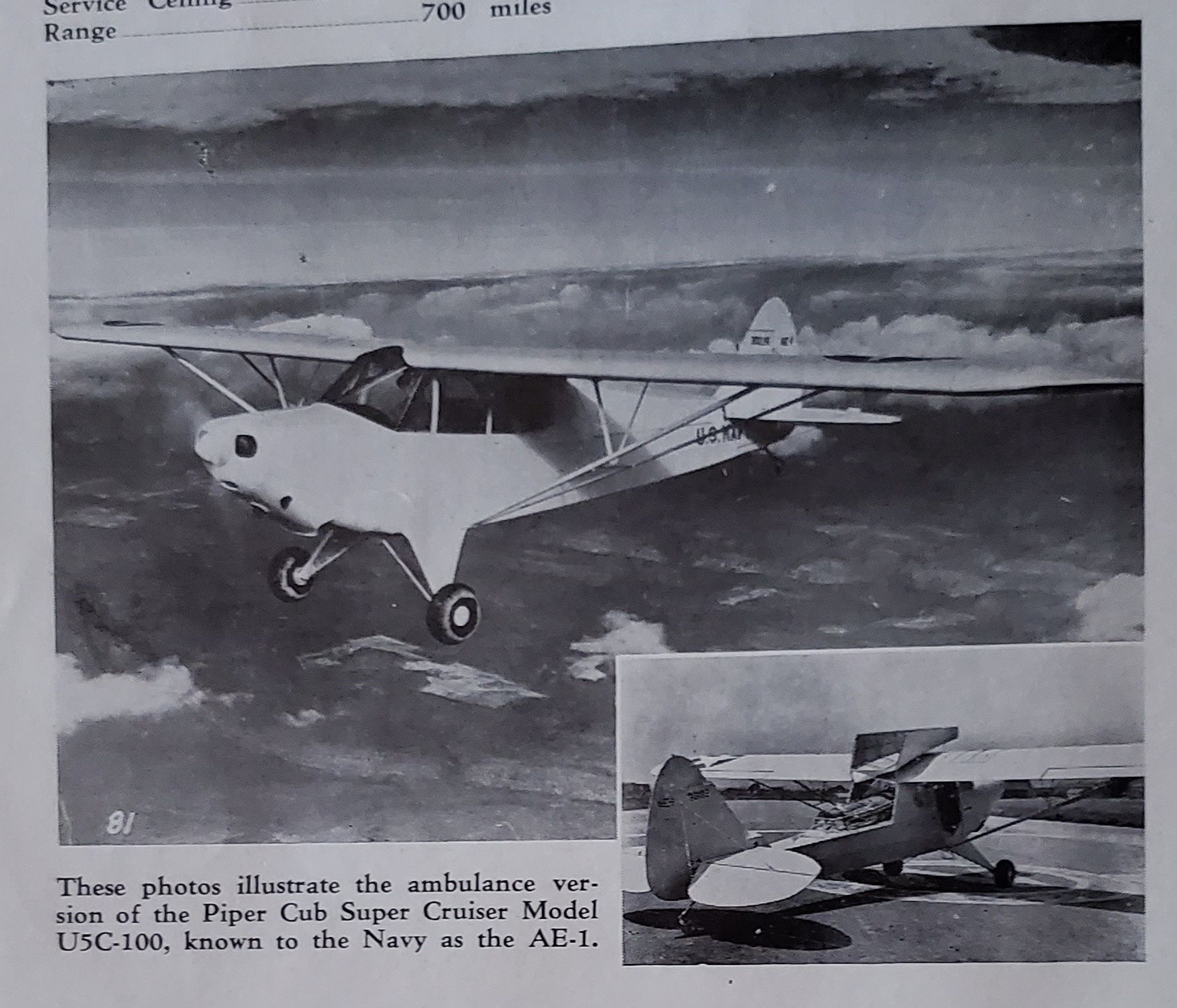 1944 Piper Cub Super Cruiser Model J5C-100 Ambulance Article 1B11-2 - Etsy