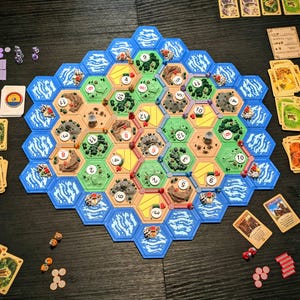 3D Settlers of Catan Upgrade Set: Deluxe Magnetic Board Game With ...