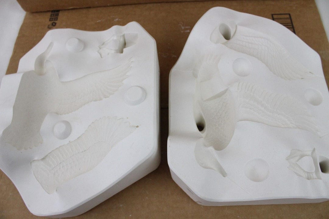 Ceramic Slip Mold 2 Piece Duncan DM-807 Classical Mallard Wings Down ...