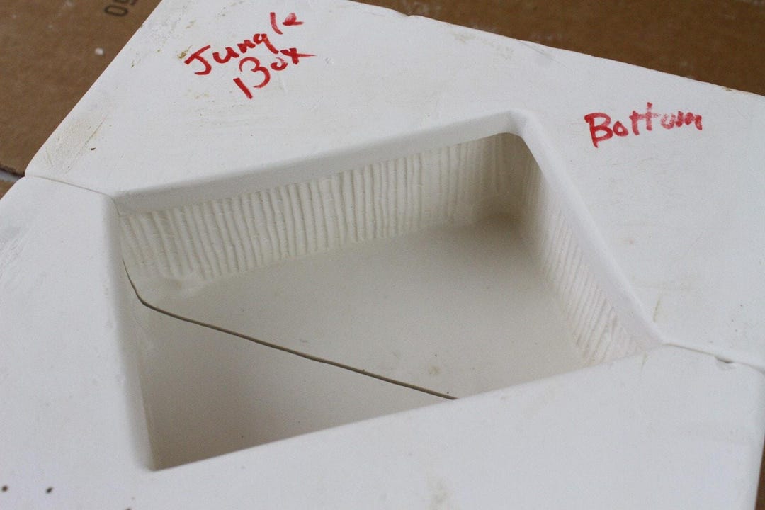 Ceramic Slip Mold 2 Piece Jungle Box Base Bamboo ? Fits 271 & 273 Macky ...