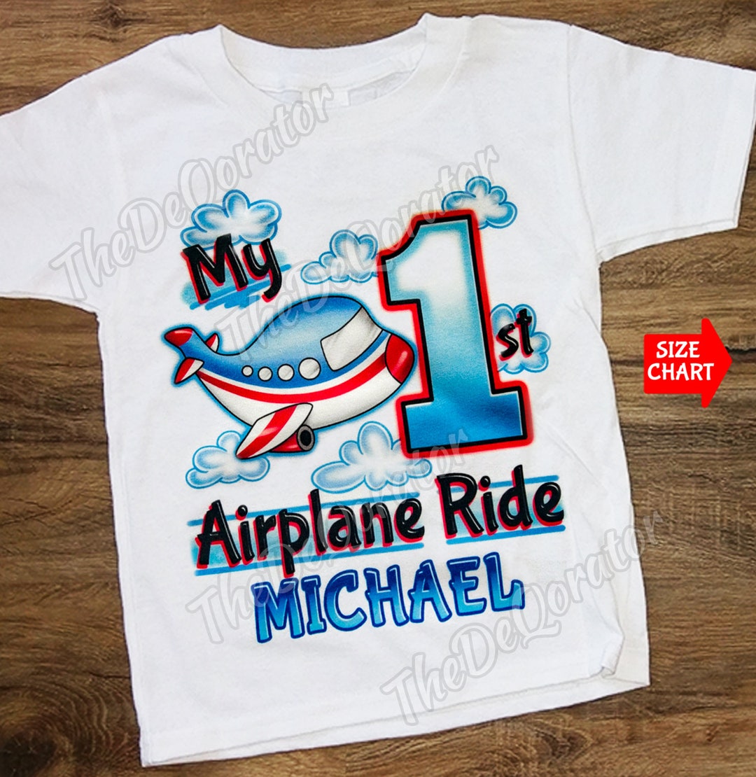 Personalized My 1st Airplane Ride T-shirt, Cute Little Plane Graphic ...