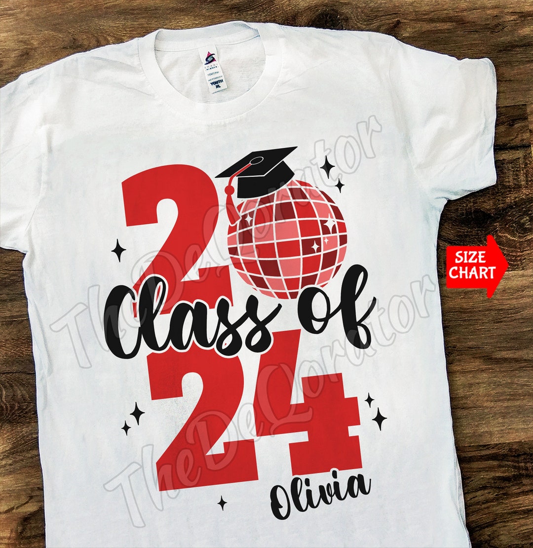 Personalized Class of 2024 Graduate Any Year T-shirt, Retro Disco Ball ...