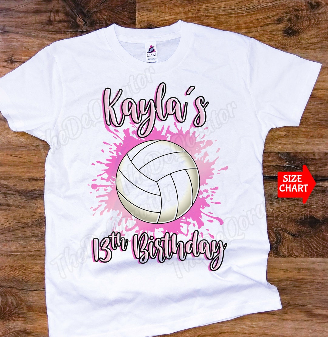 Personalized Volleyball T-shirt, Any Sport Ball Cute Custom Text ...