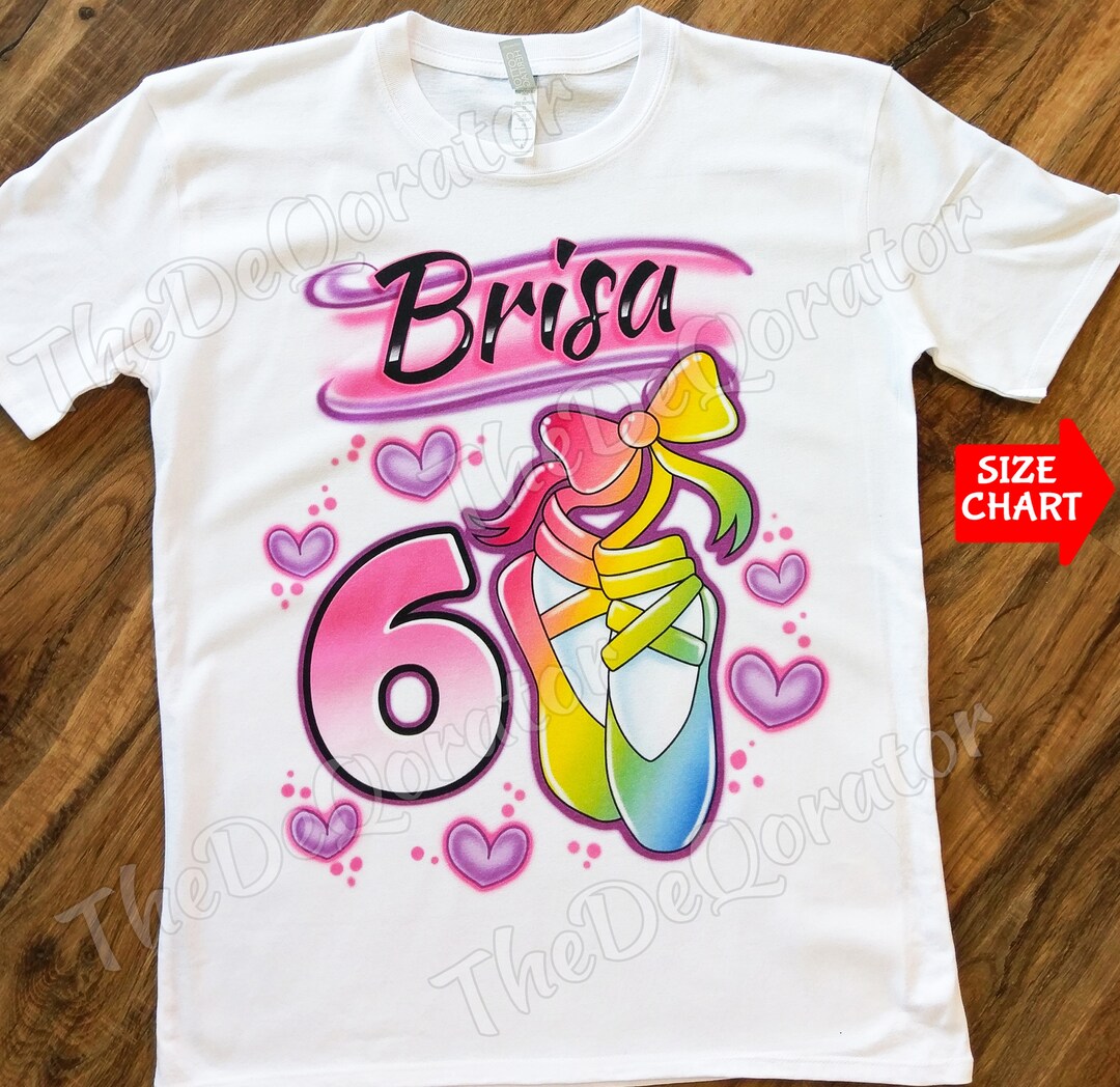 Personalized Ballet Ballerina Rainbow Shoes T-shirt, Graphic Tee ...
