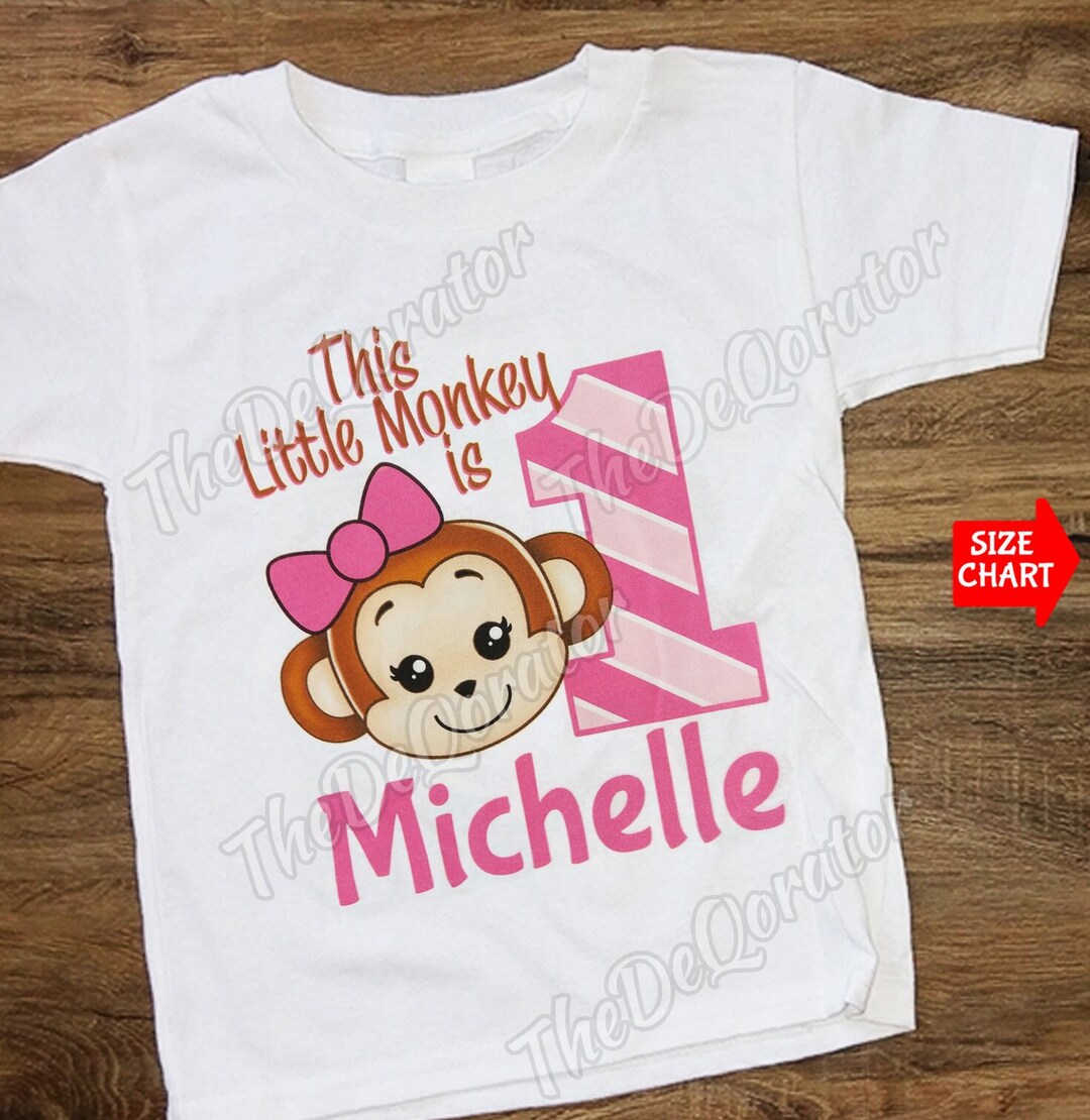 Personalized This Little Monkey Any Age T-shirt, First Second Fourth ...